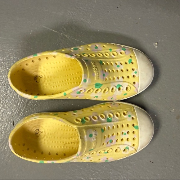Native | Shoes | Native Kids Water Shoes Yellow With Green And Purple ...